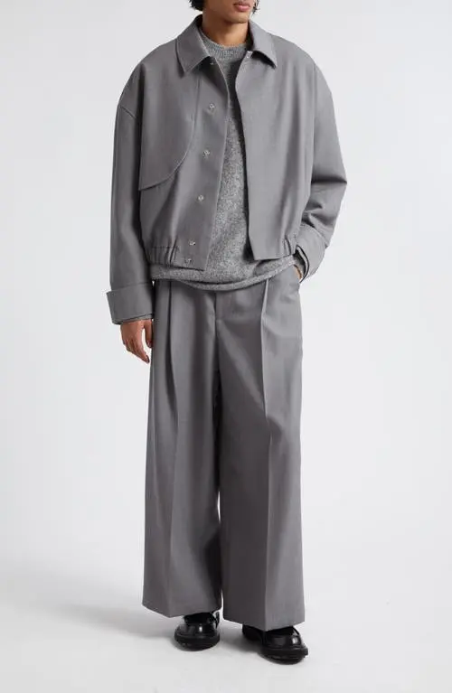 Jacquemus Le Blouson Salti Virgin Wool Trench Bomber Jacket In
