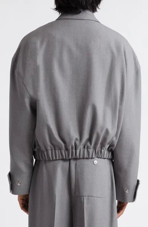 Jacquemus Le Blouson Salti Virgin Wool Trench Bomber Jacket In