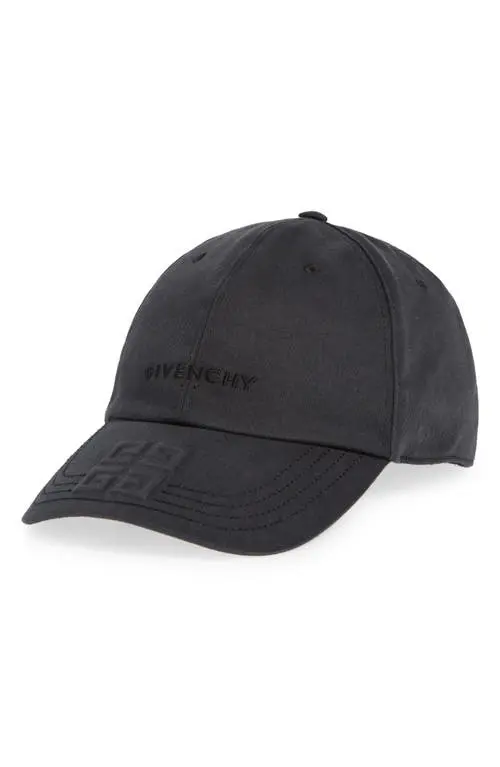 Givenchy Debossed Logo Baseball Cap - Black