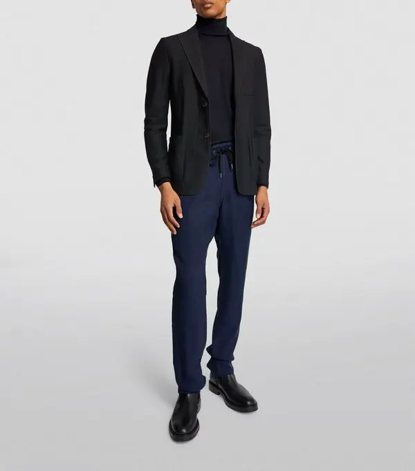Giorgio Armani Technical-waffle Icon Blazer