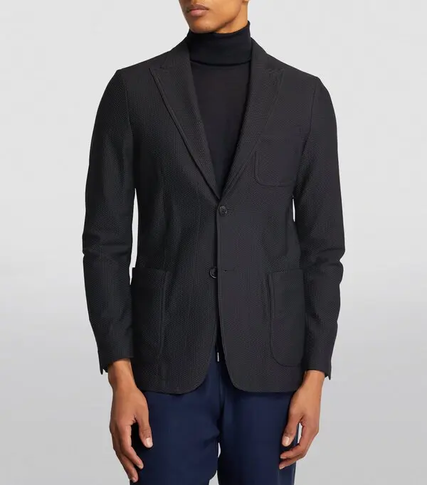 Giorgio Armani Technical-waffle Icon Blazer