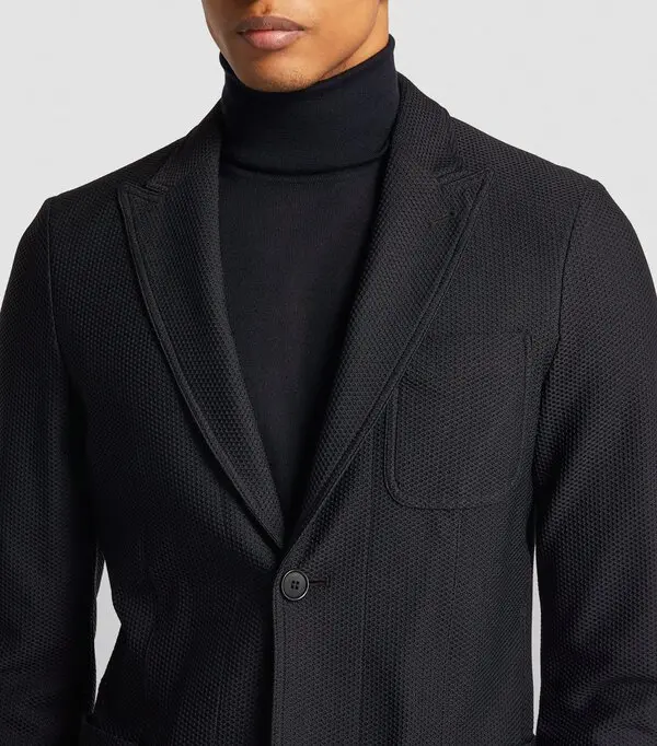 Giorgio Armani Technical-waffle Icon Blazer