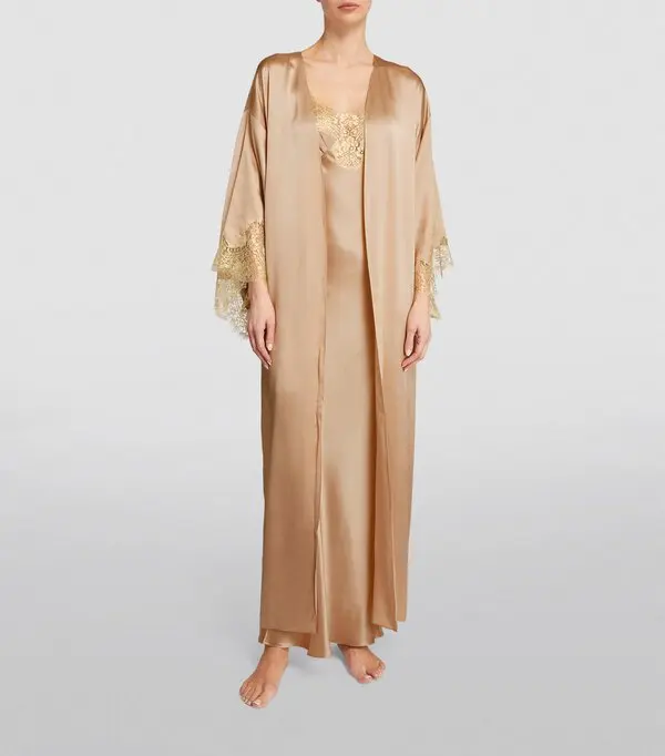 GILDA & PEARL Silk Gina Long Robe