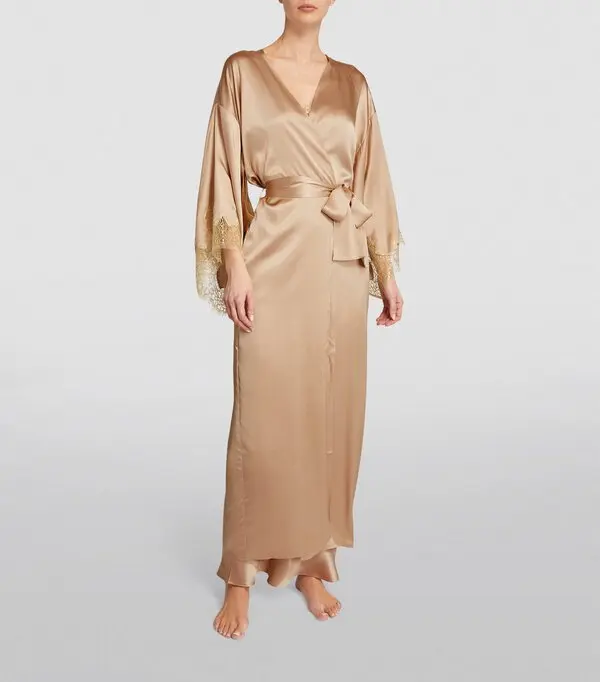 GILDA & PEARL Silk Gina Long Robe