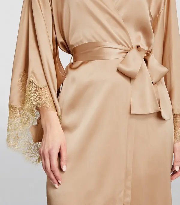 GILDA & PEARL Silk Gina Long Robe