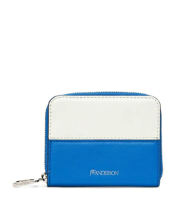 Jw Anderson Leather Coin Wallet In Blue - 40% Off | Editorialist