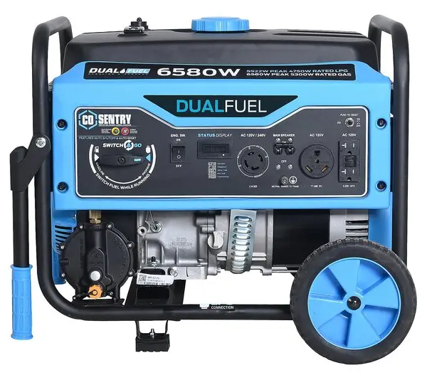 PULSAR 6,580 Watt Dual Fuel Generator With Co S Entry