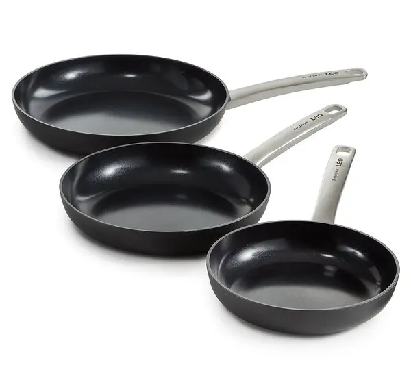 BERGHOFF Graphite 3pc Non-stick Ceramic Skillet Set - One-color