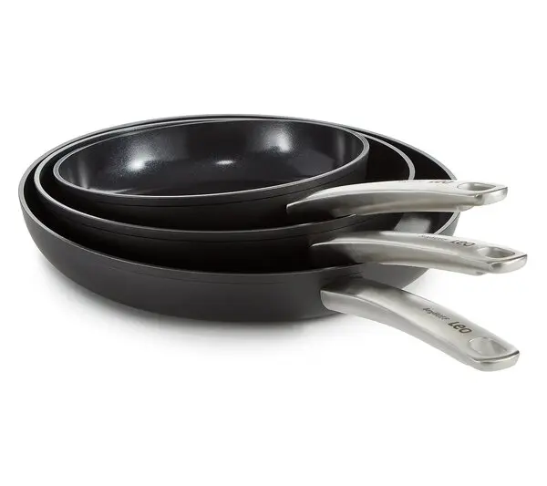 BERGHOFF Graphite 3pc Non-stick Ceramic Skillet Set