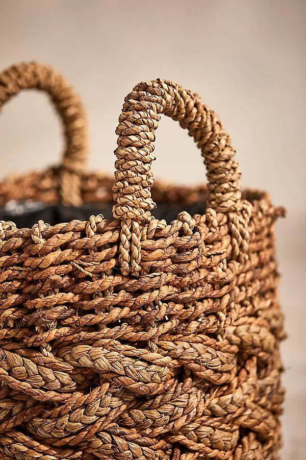TERRAIN Woven Braided Handled Planter