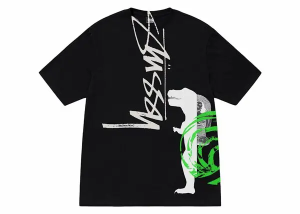 StÜssy David Carson Dino Tee Shirt - Black