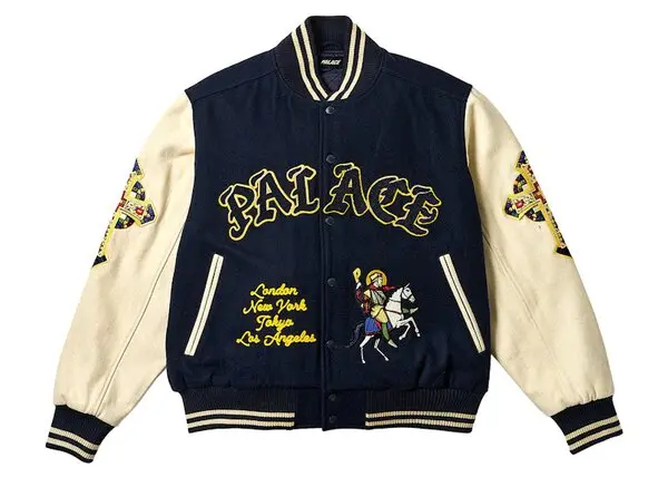 PALACE Saints Varsity Jacket - Navy Blue