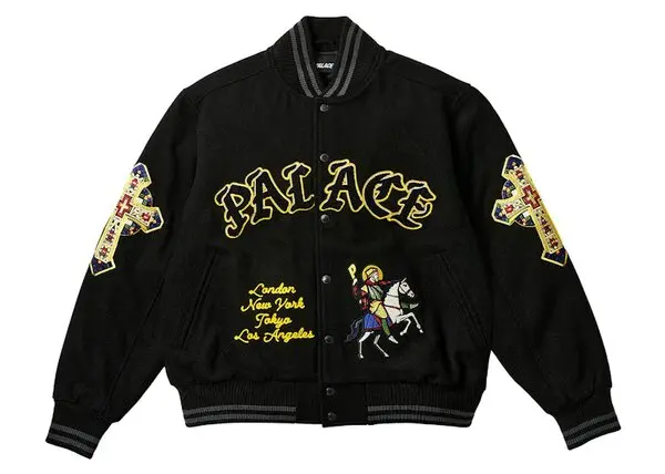 PALACE Saints Varsity Jacket - Black