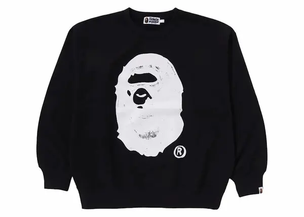 BAPE X Joshua Vides Ape Head Crewneck Sweatshirt - Black