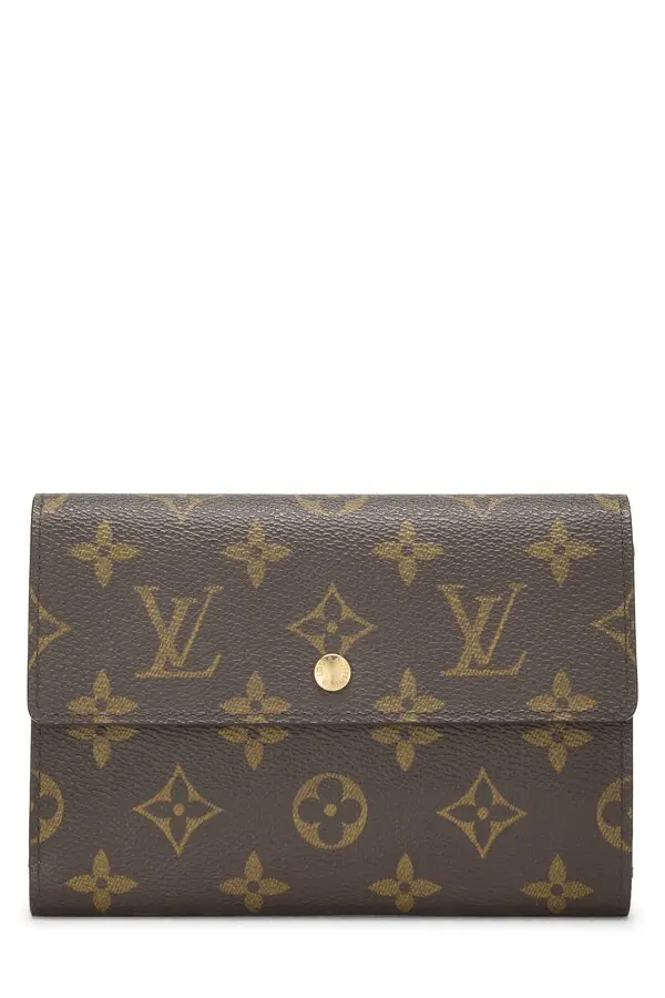 LOUIS VUITTON Monogram Canvas Porte Tresor Wallet - Brown