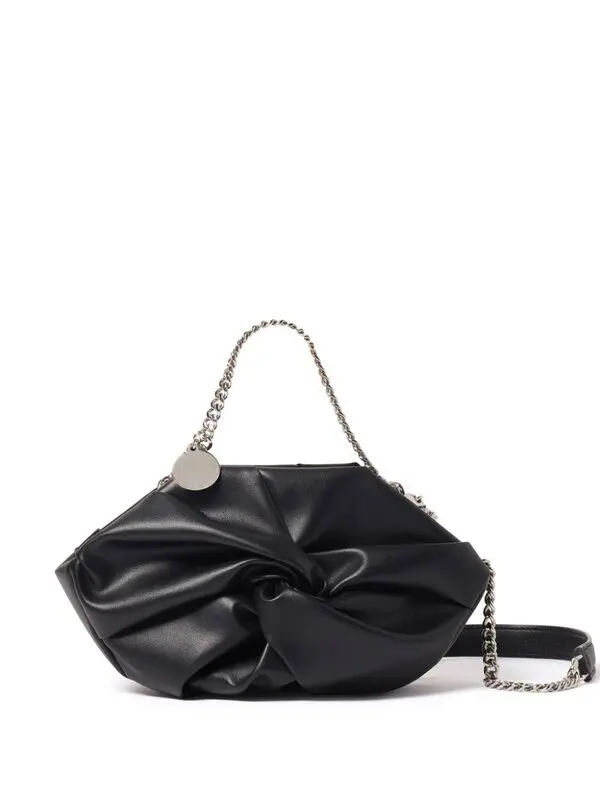 Stella McCartney Twist-detail Faux-leather Bag - Black