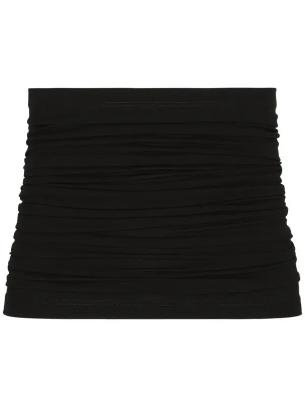Dolce & Gabbana Zip-up Ruched Waist Sash
