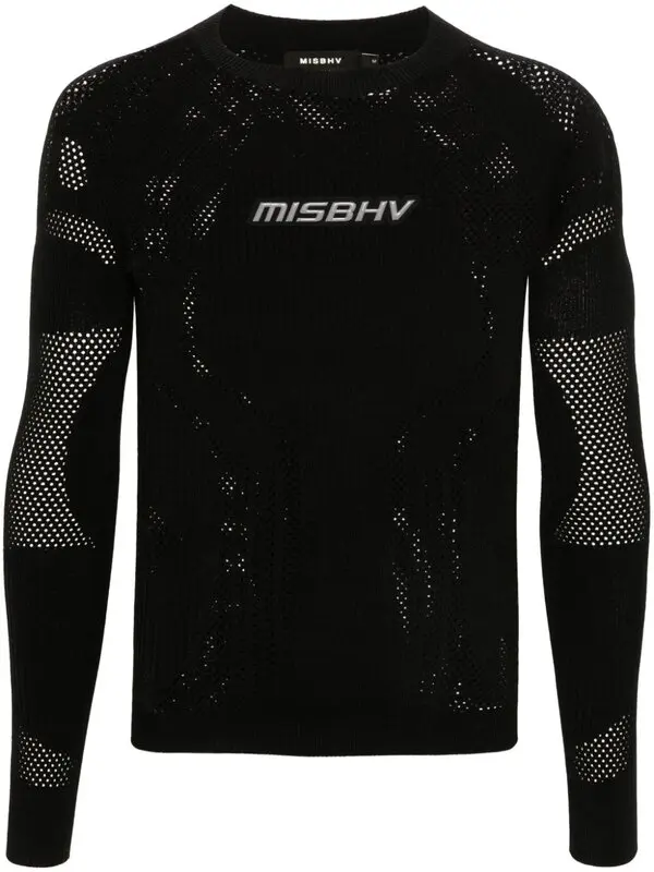 MISBHV Logo-appliqué Open-knit Jumper