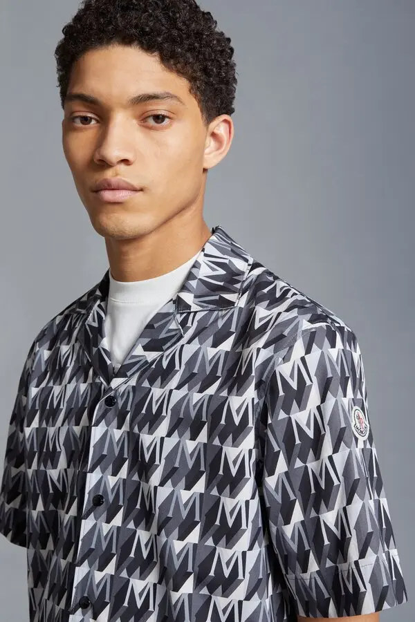 Moncler Monogram Print Cotton Shirt