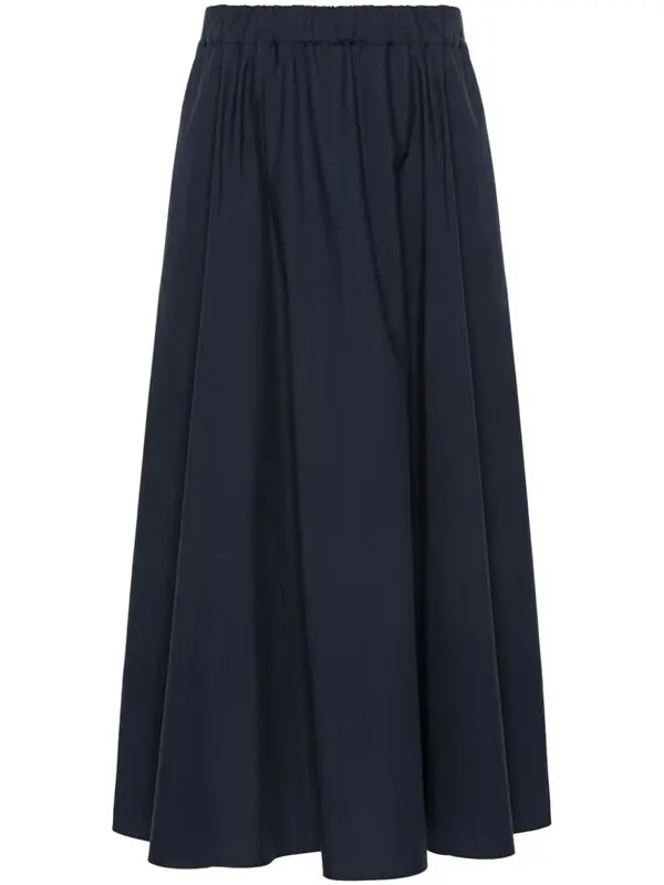 P.a.r.o.s.h Poplin Cotton A-line Midi Skirt