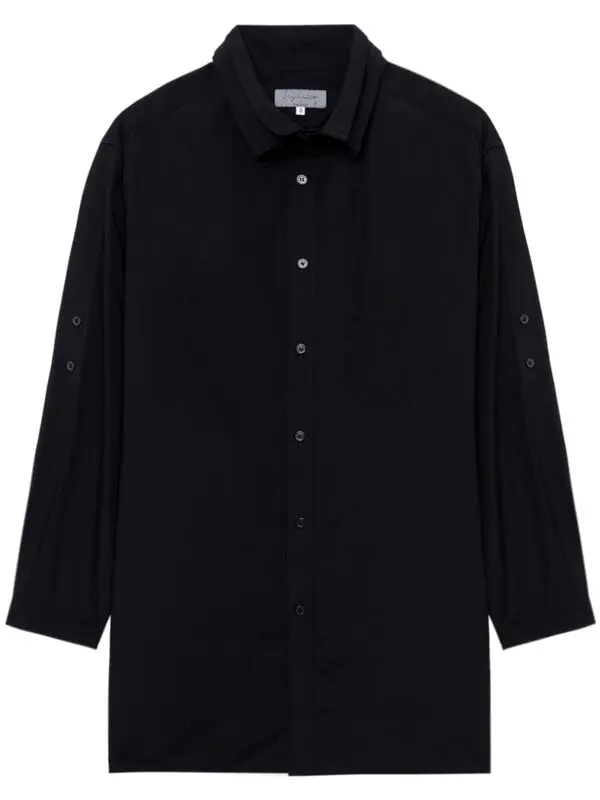 Yohji Yamamoto Layered-collar Cotton Shirt
