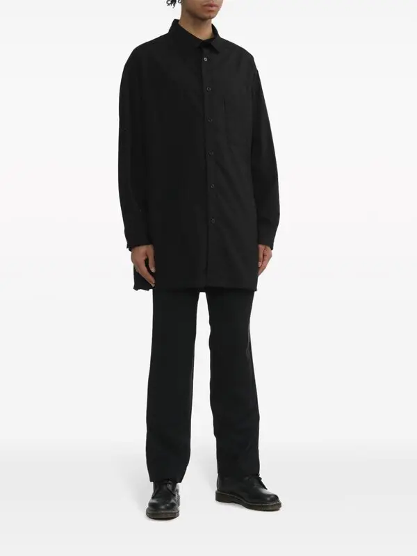 Yohji Yamamoto Layered-collar Cotton Shirt
