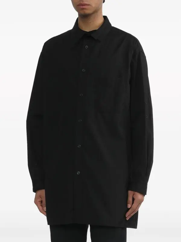 Yohji Yamamoto Layered-collar Cotton Shirt