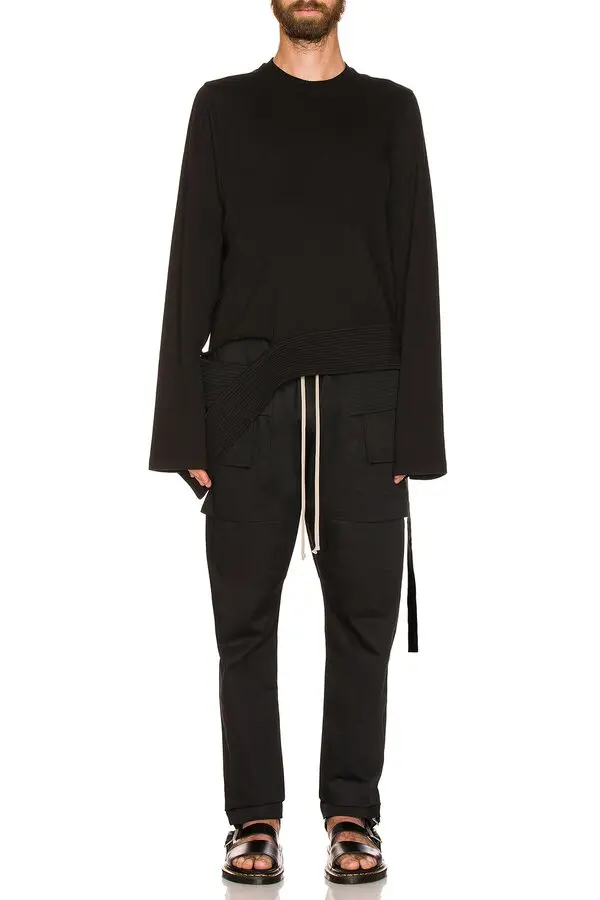 Rick Owens Cotton Twill Creatch Cargo Drawstring