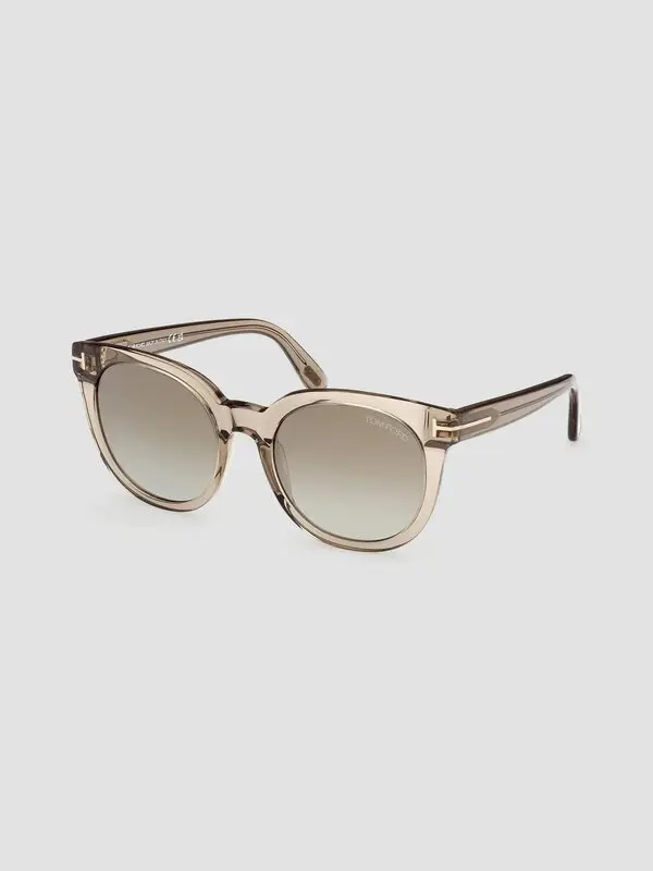 TOM FORD 53mm Butterfly Sunglasses - Transparent Oyster Gradient