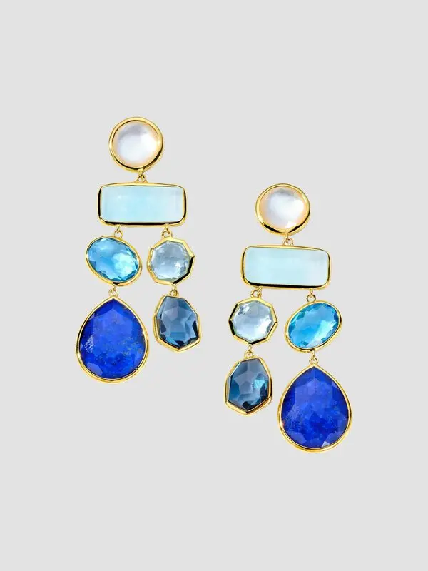 Ippolita Rock Candy 18k Yellow Gold & Multi-stone Double-strand Chandelier Earrings - Mare