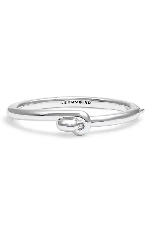 Jenny Bird Maeve Hinged Bangle Bracelet - High Polish Silver