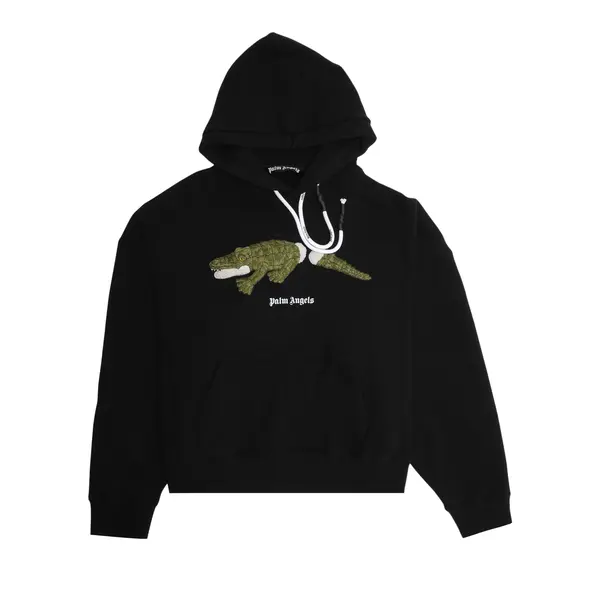 Palm Angels Croco Hoody - Black
