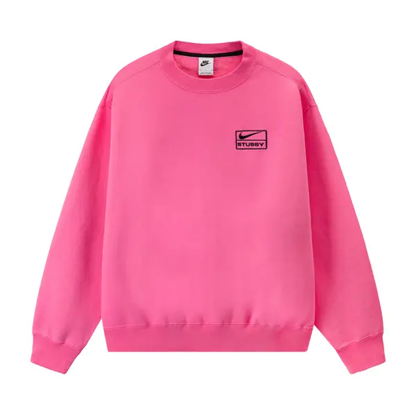 Nike X Stussy Nrg Washed Fleece Crew - Pink