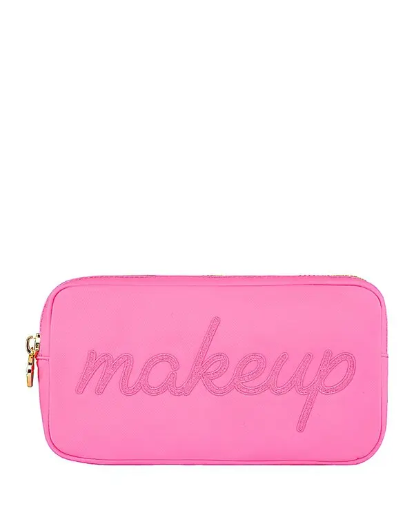 Stoney Clover Lane Embroidered Makeup Pouch - Bubblegum Makeup