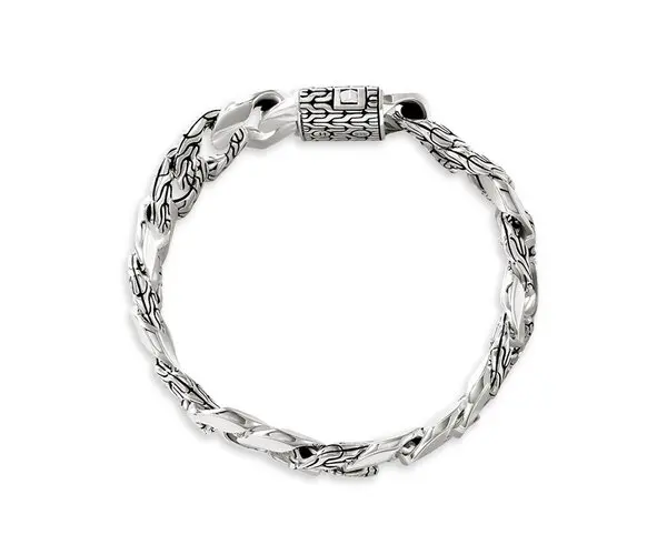 John Hardy Sterling Carved Chain Bracelet