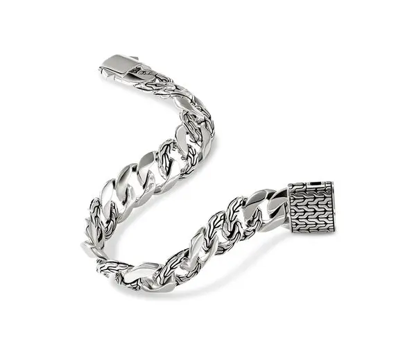 John Hardy Sterling Carved Chain Bracelet