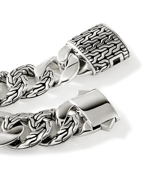 John Hardy Sterling Carved Chain Bracelet