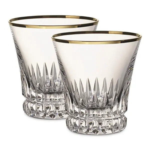 VILLEROY & BOCH Grand Royal Old Fashioned Glass, Set Of 2 - Clear/gold