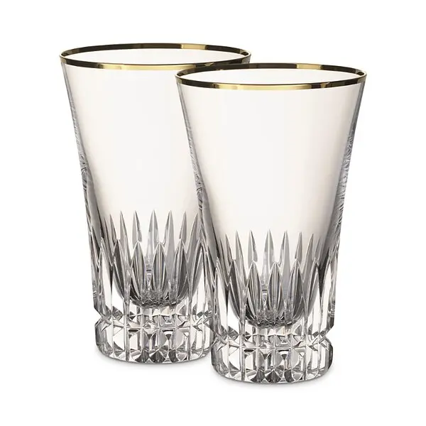 VILLEROY & BOCH Grand Royal Highball Glass, Set Of 2 - Clear/gold