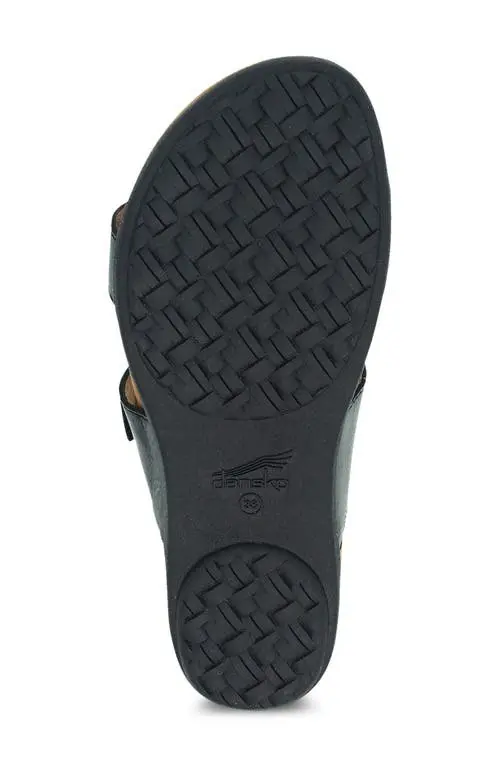 Dansko Justine Leather Slide Sandal - Black
