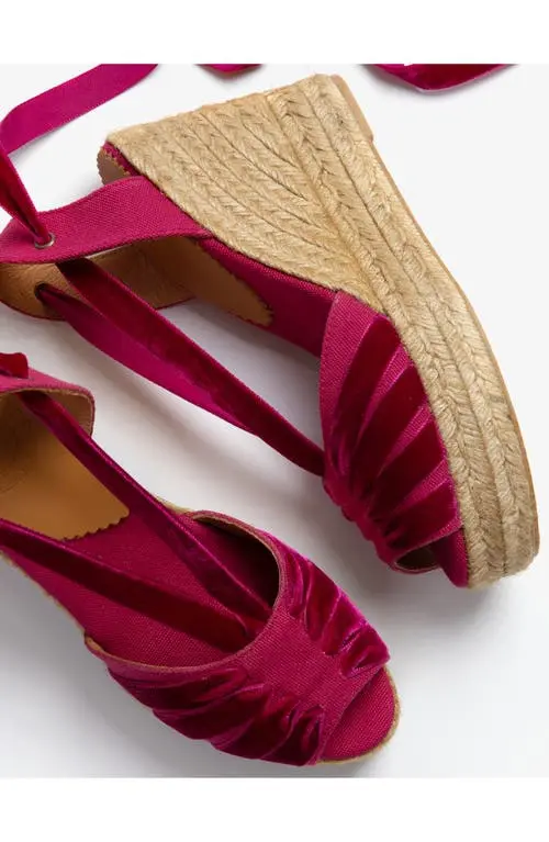 Penelope Chilvers Catalina Dali Espadrille Wedge - Cherry/cherry