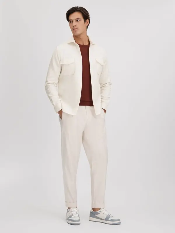 REISS Arlo Cotton Canvas Overshirt