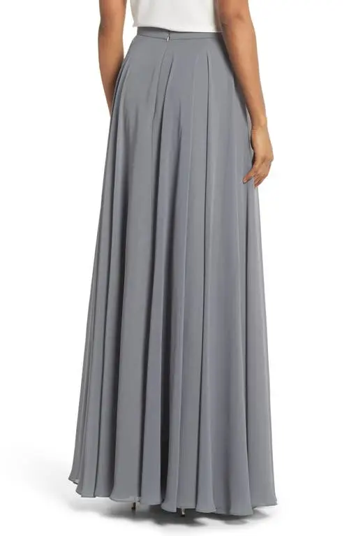 Jenny Yoo Hampton Long A-line Chiffon Skirt