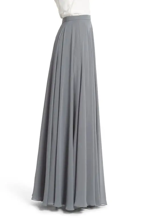 Jenny Yoo Hampton Long A-line Chiffon Skirt