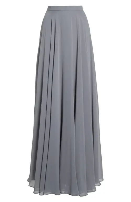 Jenny Yoo Hampton Long A-line Chiffon Skirt