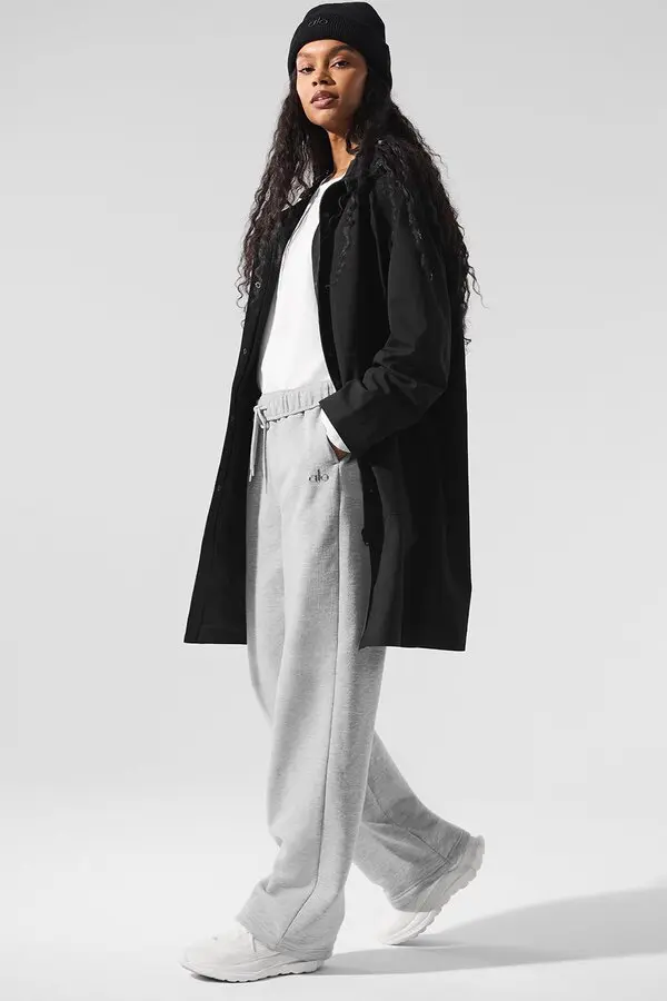 Alo Yoga Rain Or Shine Long Coat - Black
