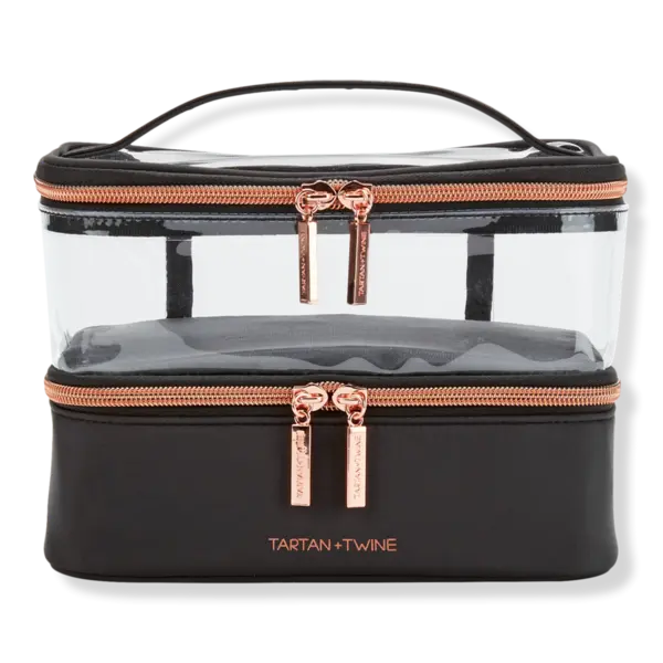 TARTAN + TWINE Double-zip Train Case - One-color