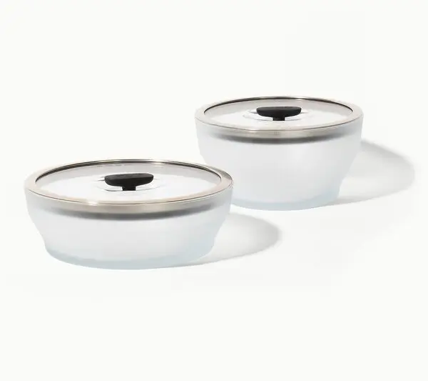 ANYDAY 4-piece Frosted Glass Large Dish Set - One-color