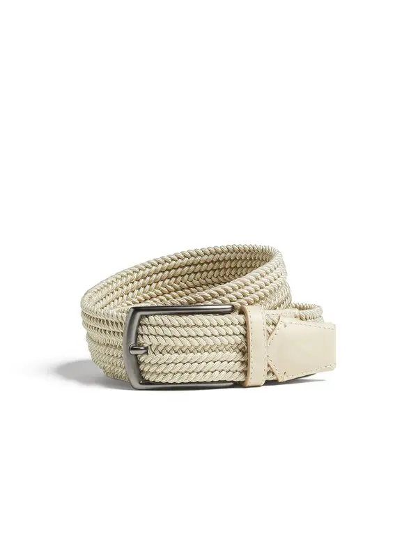 Zegna Braided Belt - Light Beige