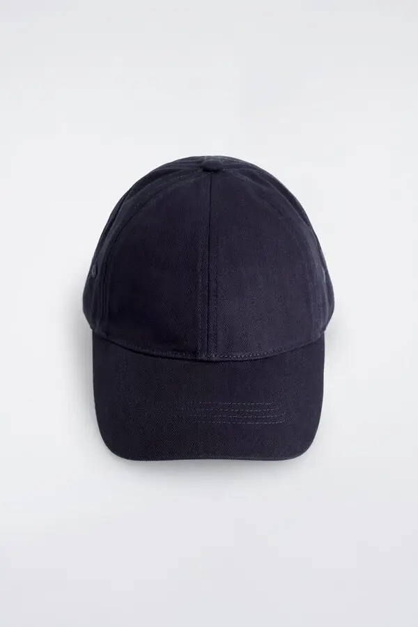 Cos Cotton Baseball Cap - Navy